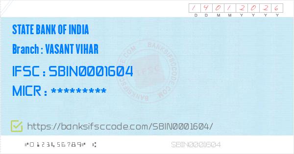 State Bank of India Vasant Vihar Branch IFSC Code - New Delhi, SBI ...