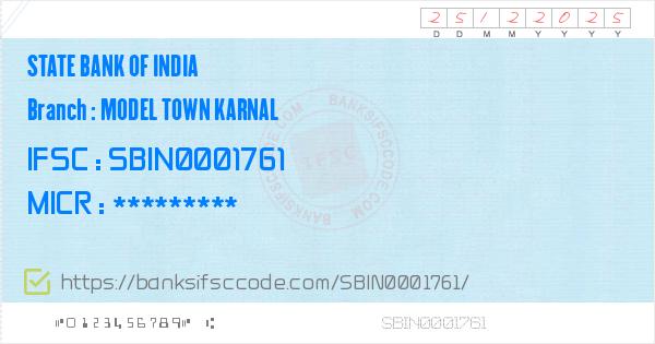 State Bank of India Model Town Karnal Branch IFSC Code - Karnal, SBI ...