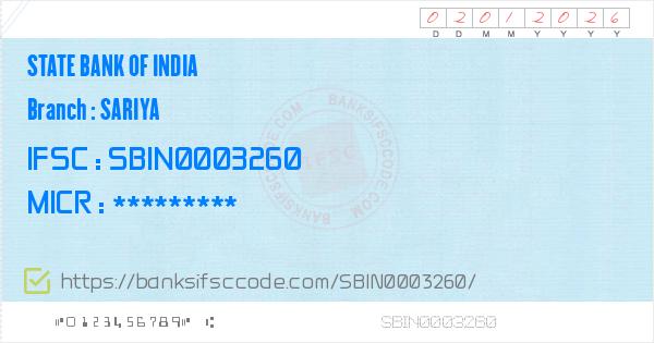 State Bank of India Sariya Branch IFSC Code - Raigarh, SBI Sariya IFSC ...