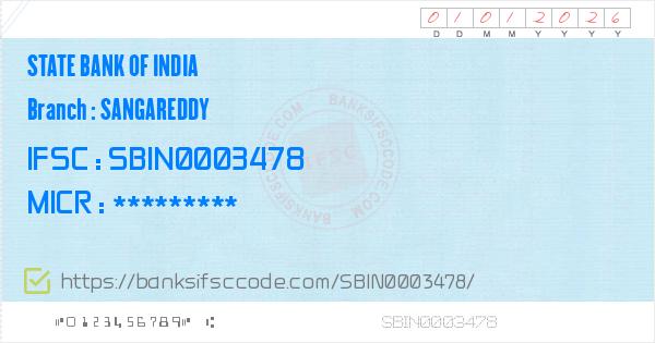 State Bank of India Sangareddy Branch IFSC Code - Medak, SBI Sangareddy ...
