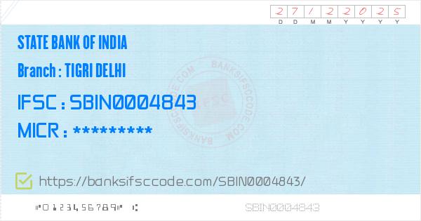 State Bank of India Tigri Delhi Branch IFSC Code - New Delhi, SBI Tigri ...