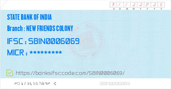 State Bank of India New Friends Colony Branch IFSC Code - New Delhi ...