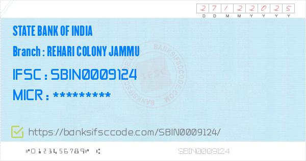State Bank of India Rehari Colony Jammu Branch IFSC Code - Jammu, SBI ...