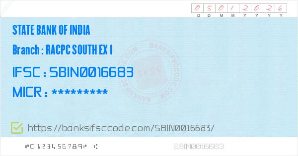 State Bank of India Racpc South Ex I Branch IFSC Code - Newdelhi, SBI ...