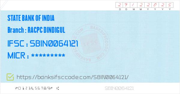 State Bank of India Racpc Dindigul Branch IFSC Code - Dindigul, SBI ...
