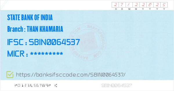 State Bank of India Than Khamaria Branch IFSC Code - Bemetara, SBI Than ...