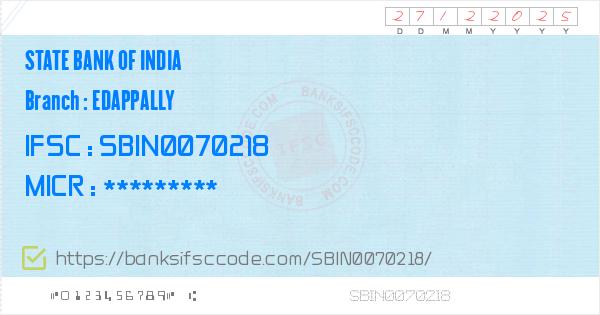State Bank of India Edappally Branch IFSC Code - Ernakulam, SBI ...