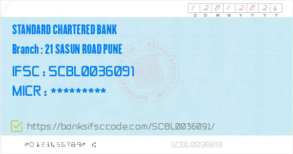 Standard Chartered Bank 21 Sasun Road Pune Branch IFSC Code - Pune, SCB ...