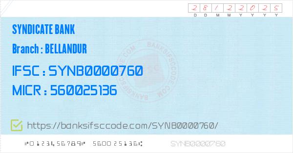 Syndicate Bank Bellandur Branch IFSC Code - Bangalore Urban. Contact ...