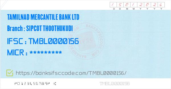 Tamilnad Mercantile Bank Ltd Sipcot Thoothukudi Branch IFSC Code ...