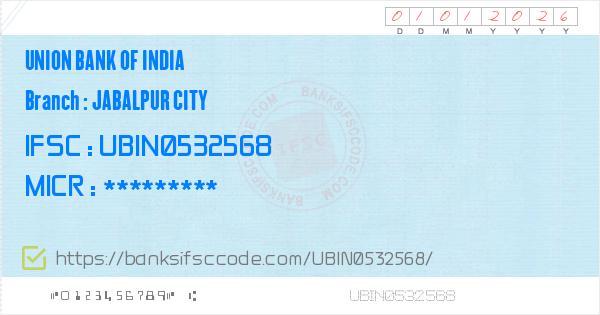 Union Bank of India Jabalpur City Branch IFSC Code - Jabalpur, UBI ...