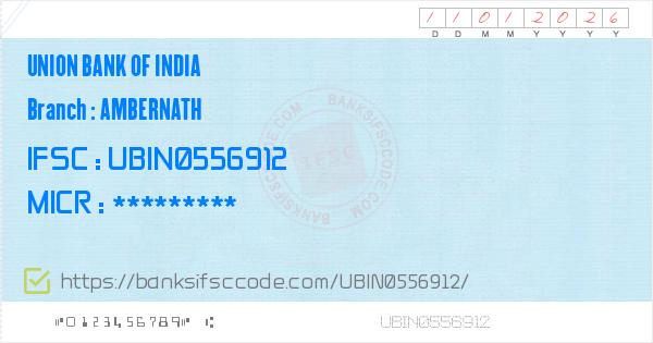 Union Bank of India Ambernath Branch IFSC Code - Thane, UBI Ambernath ...
