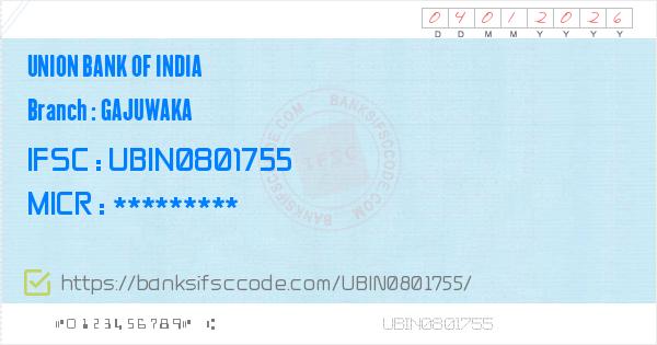 Union Bank of India Gajuwaka Branch IFSC Code - Vishakapatnam, UBI ...