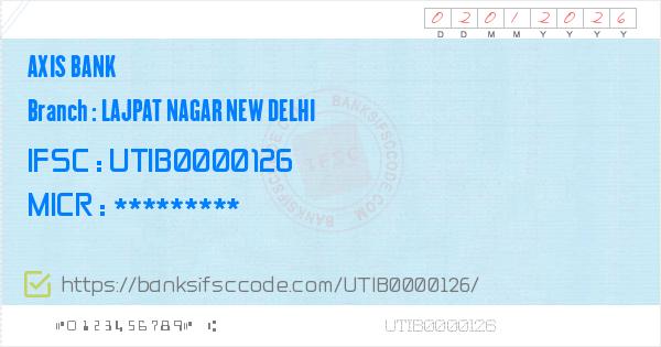 Axis Bank Lajpat Nagar New Delhi Branch IFSC Code - New Delhi. Contact ...