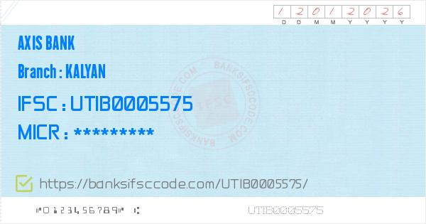 Axis Bank Kalyan Branch IFSC Code - Thane. Contact Phone Number, Address